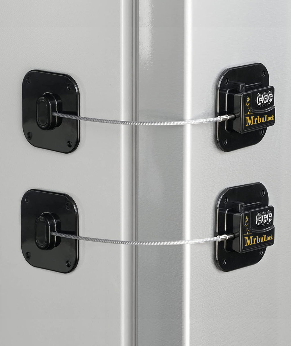 2 Pack Refrigerator Lock Fridge Locks for Kids Keyless Child Safety Ca ...